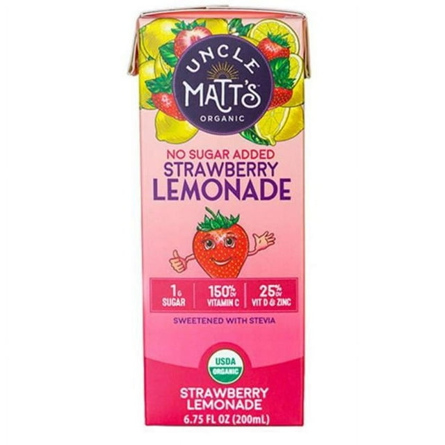Uncle Matts Organic 54 fl oz Organic No Sugar Added Strawberry Lemonade ...