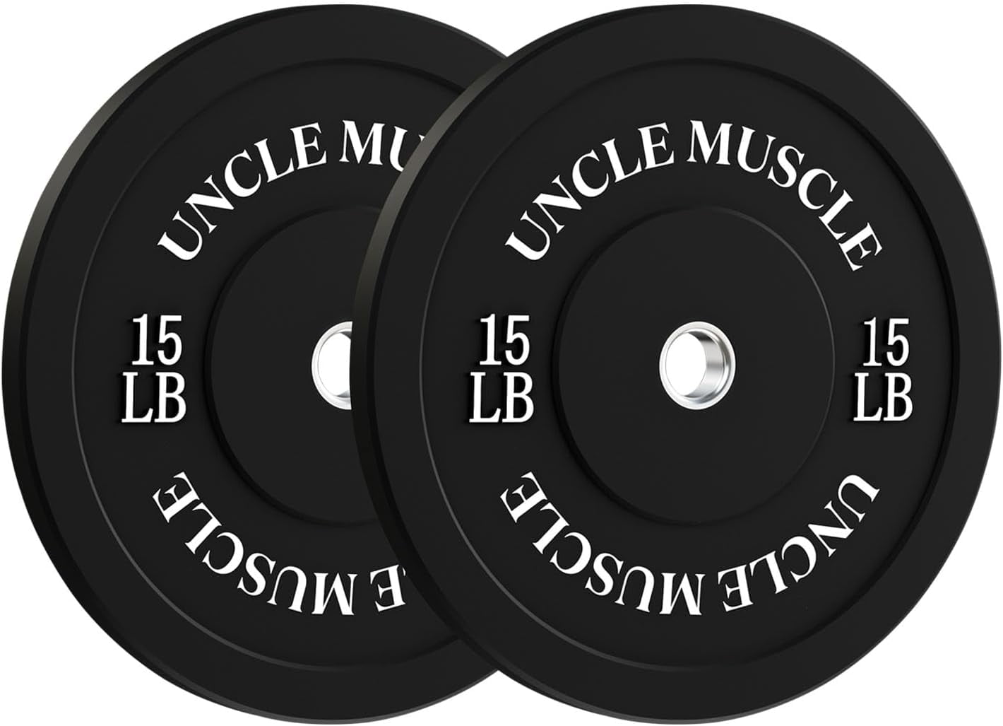 Uncle Muscle Rubber Bumper Plates Olympic Weight Powerlifting Plates ...