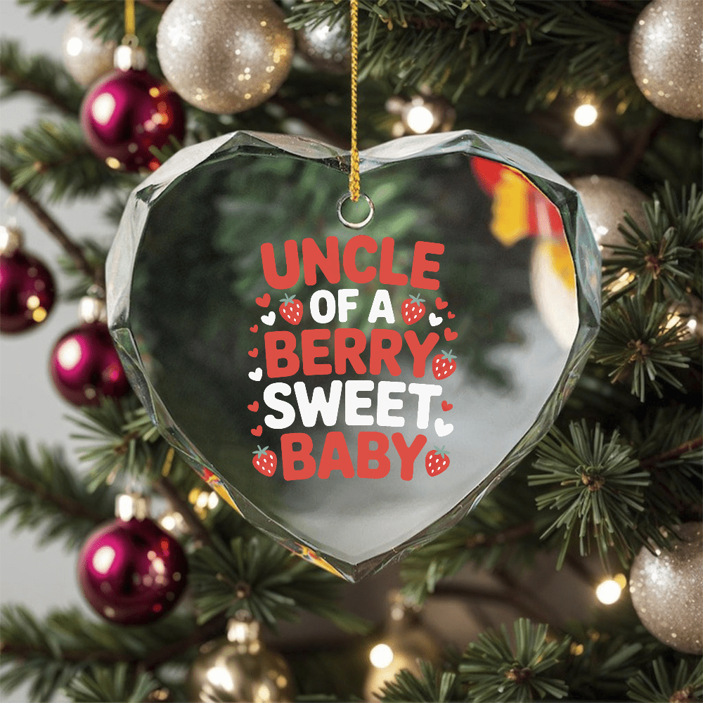 Uncle Of A Berry Sweet Baby Proud New Uncle Strawberry Ornament, Home ...