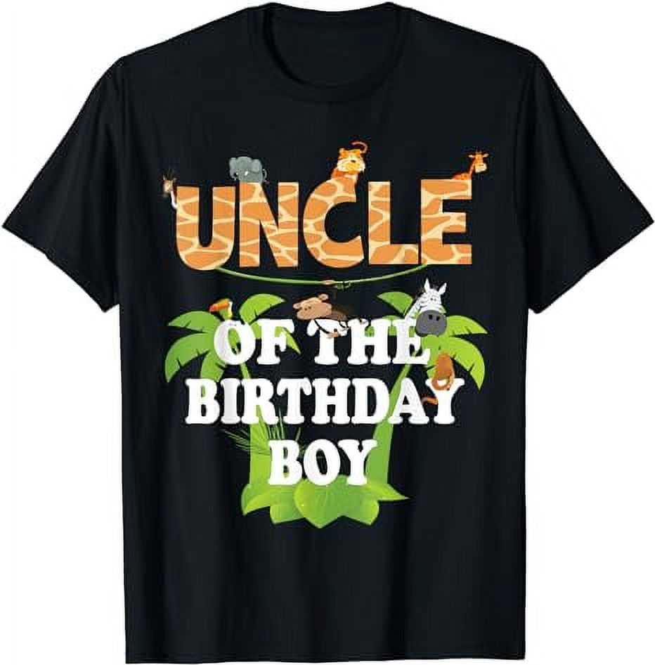 Uncle Of The Birthday Boy Zoo Theme Animal Party T-Shirt - Walmart.com