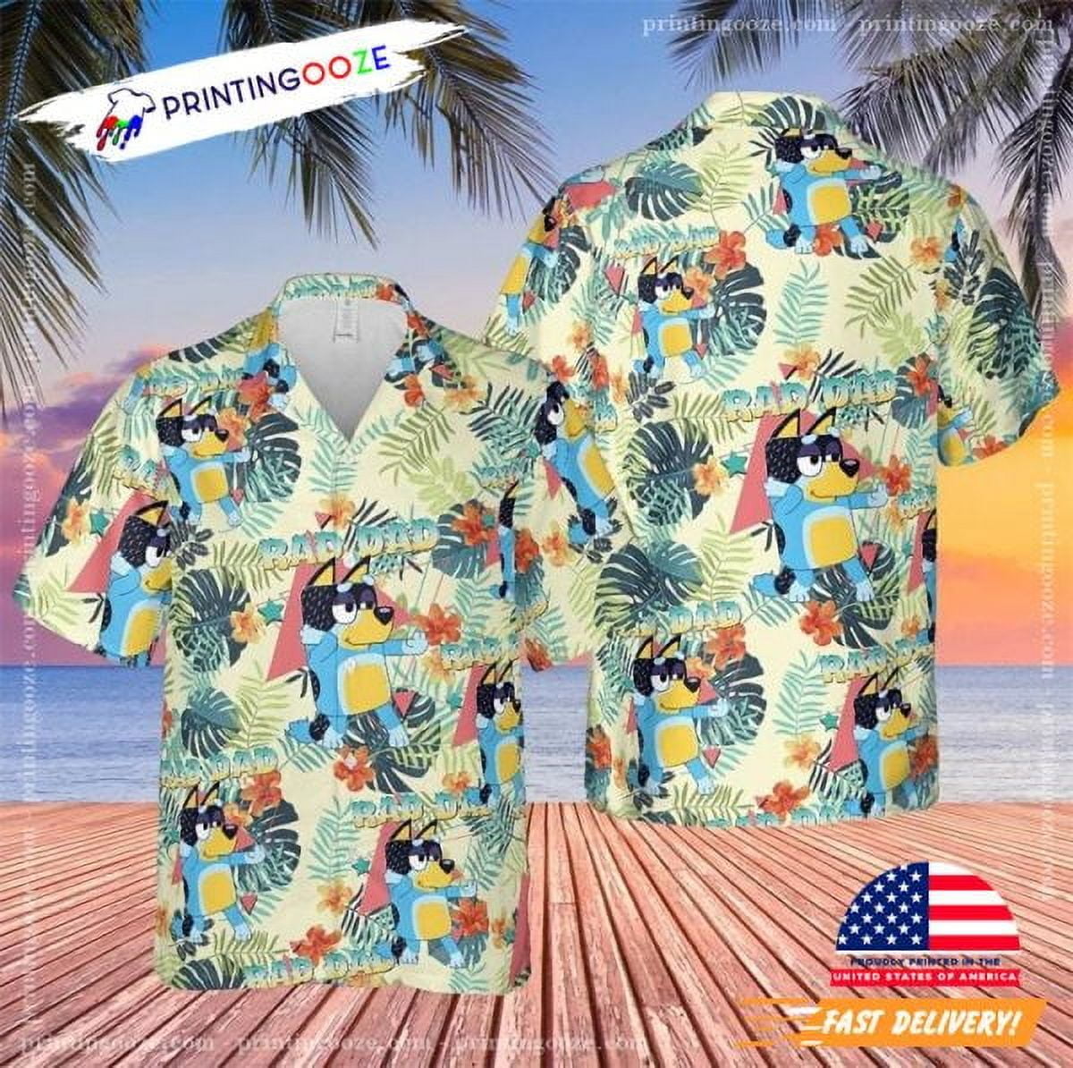Uncle Rad Bluey Hawaiian Shirt Shirt, Size S, Tee As Picture New ...