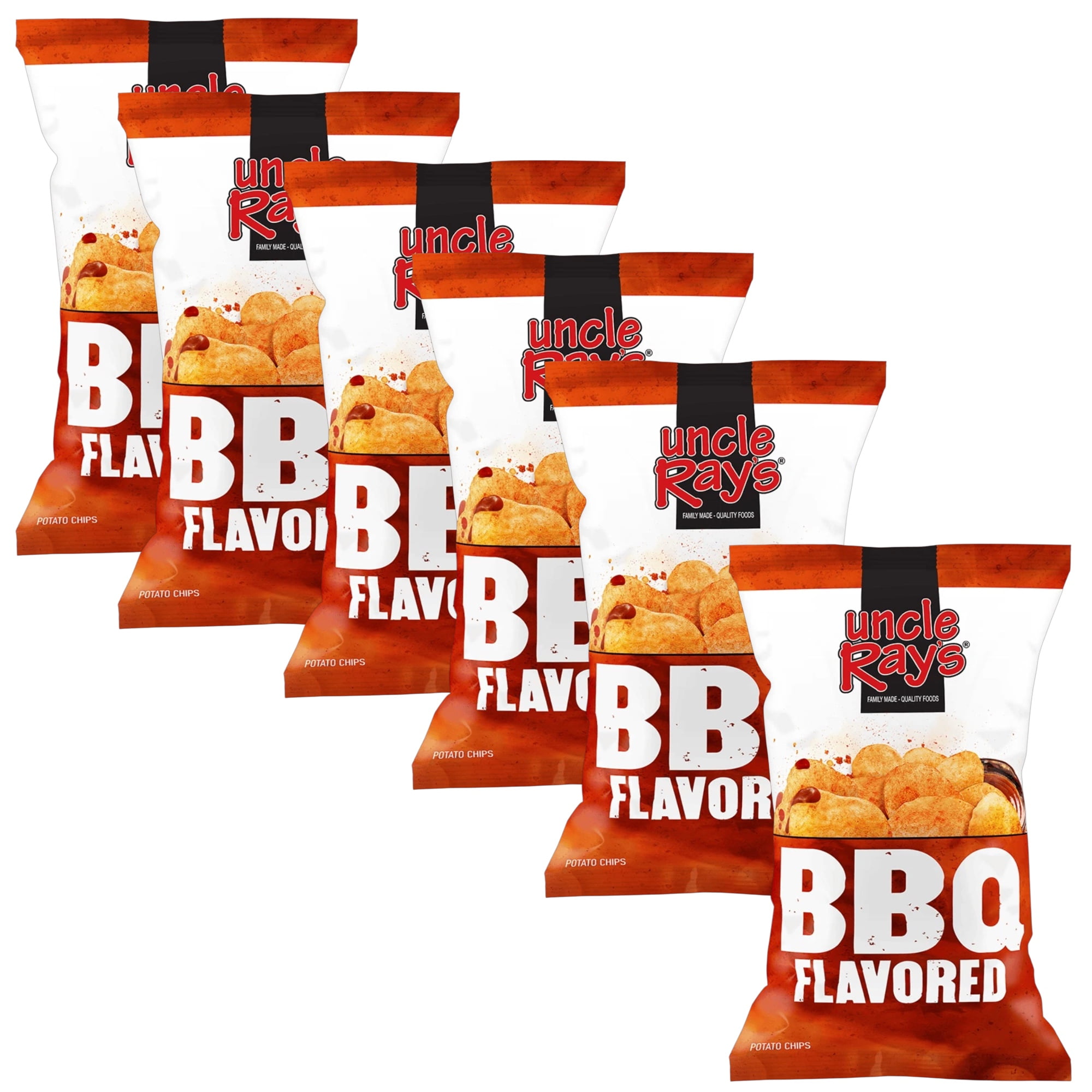 Uncle Ray's BBQ Potato Chips, 1.5 oz (Pack of 6) - Walmart.com