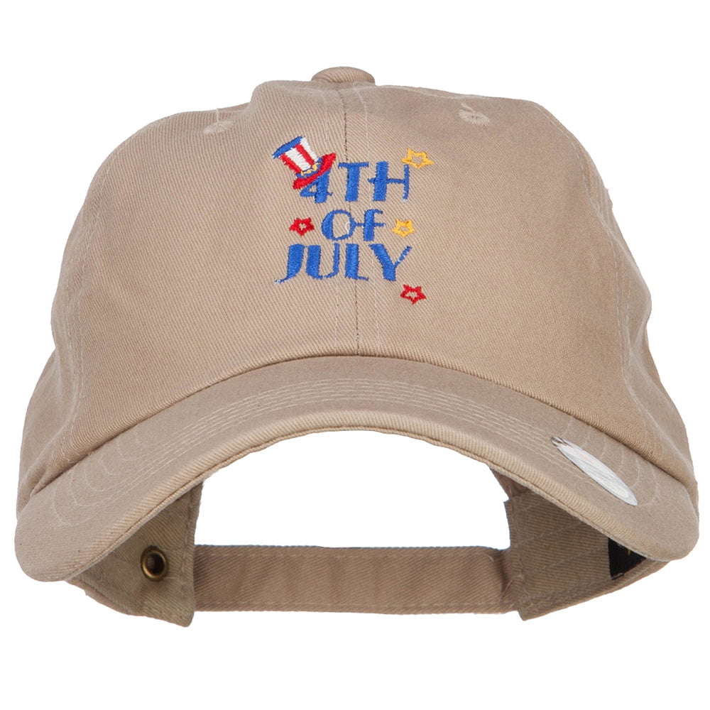 Uncle Sam 4th of July Embroidered Unstructured Cap - Khaki OSFM ...