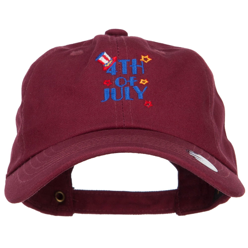 Uncle Sam 4th of July Embroidered Unstructured Cap - Wine OSFM ...