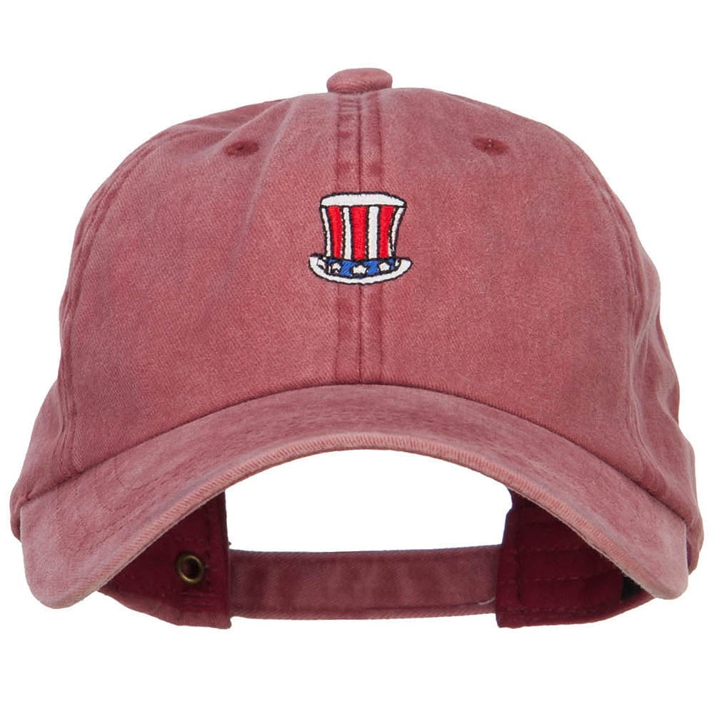 Uncle Sam Embroidered Unstructured Cap - Wine OSFM - Walmart.com