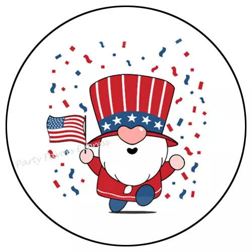 Uncle Sam Gnome Sticker Party Favors Sticker Envelope Seals Labels ...