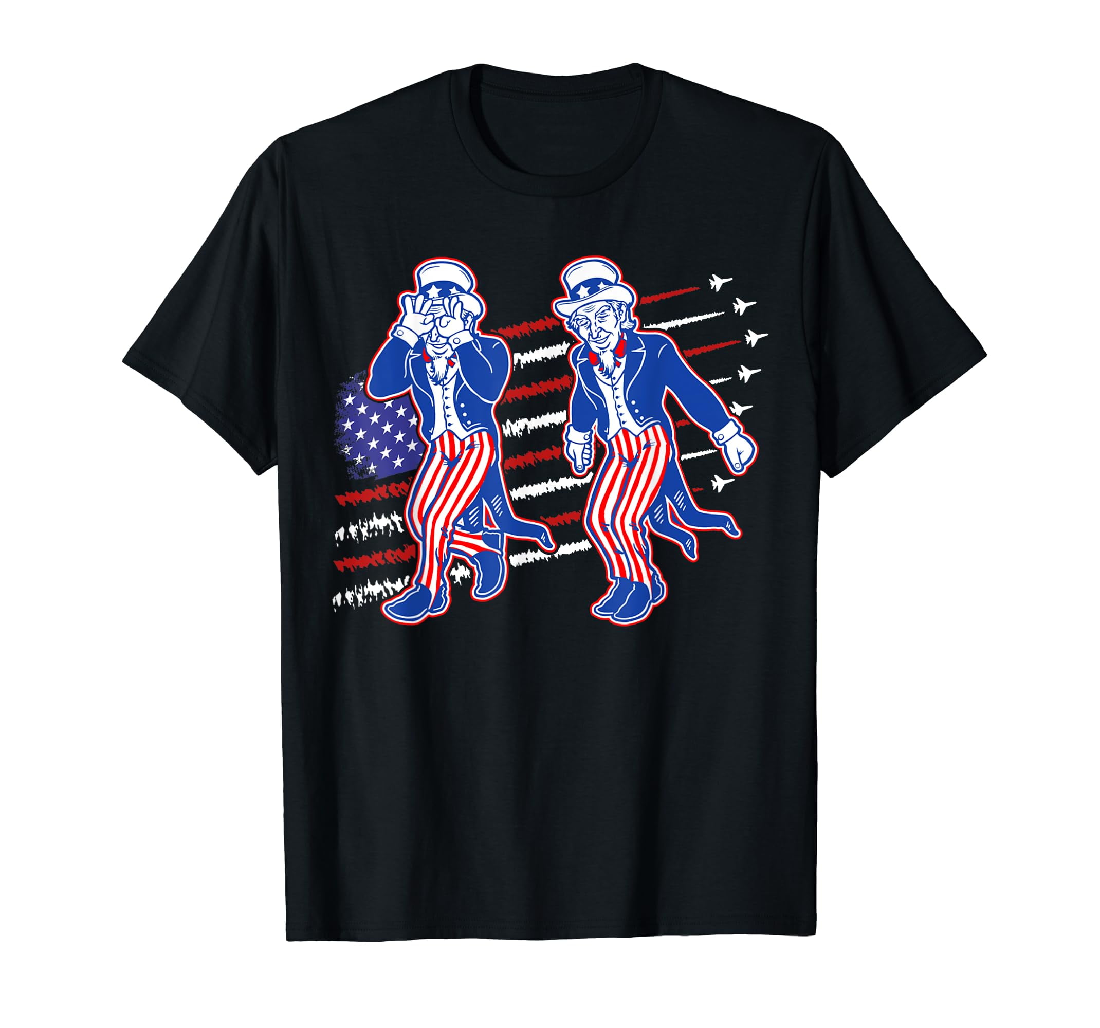 Uncle Sam Griddy Dance Funny 4th of July USA American Flag T-Shirt ...