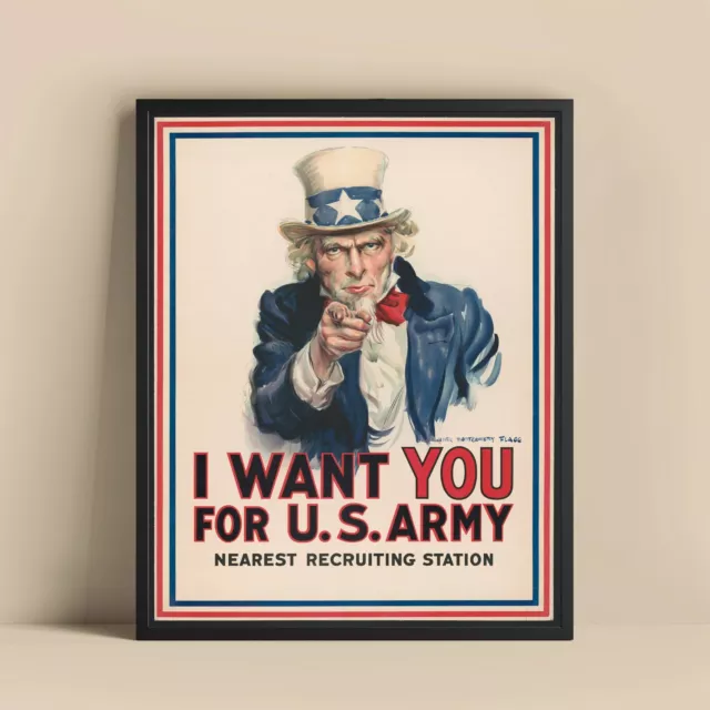 Uncle Sam I Want You For U.S. Army - Iconic Recruitment Poster ...