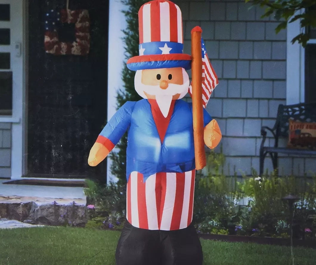 Uncle Sam Inflatable Yard Decoration 6ft - Walmart.com