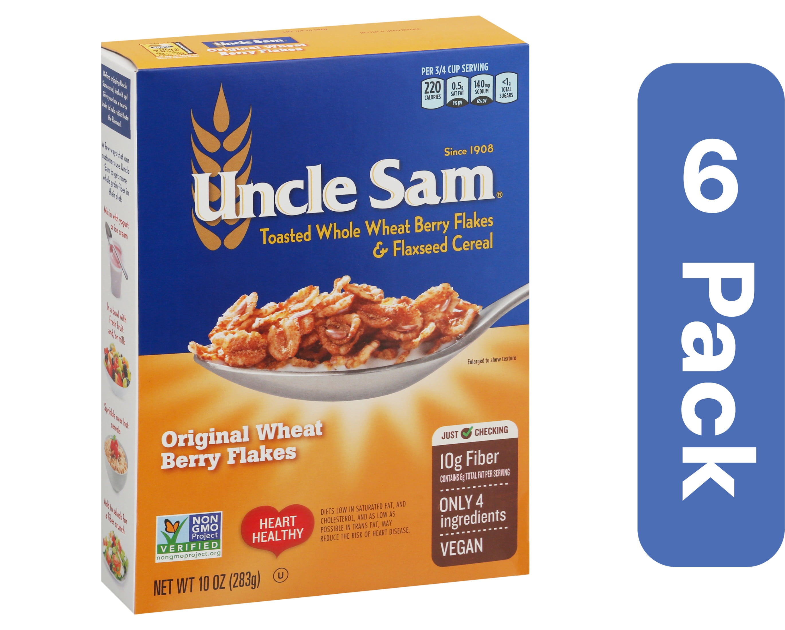 Uncle Sam Original Cereal 10 oz (Pack Of 6) - Walmart.com
