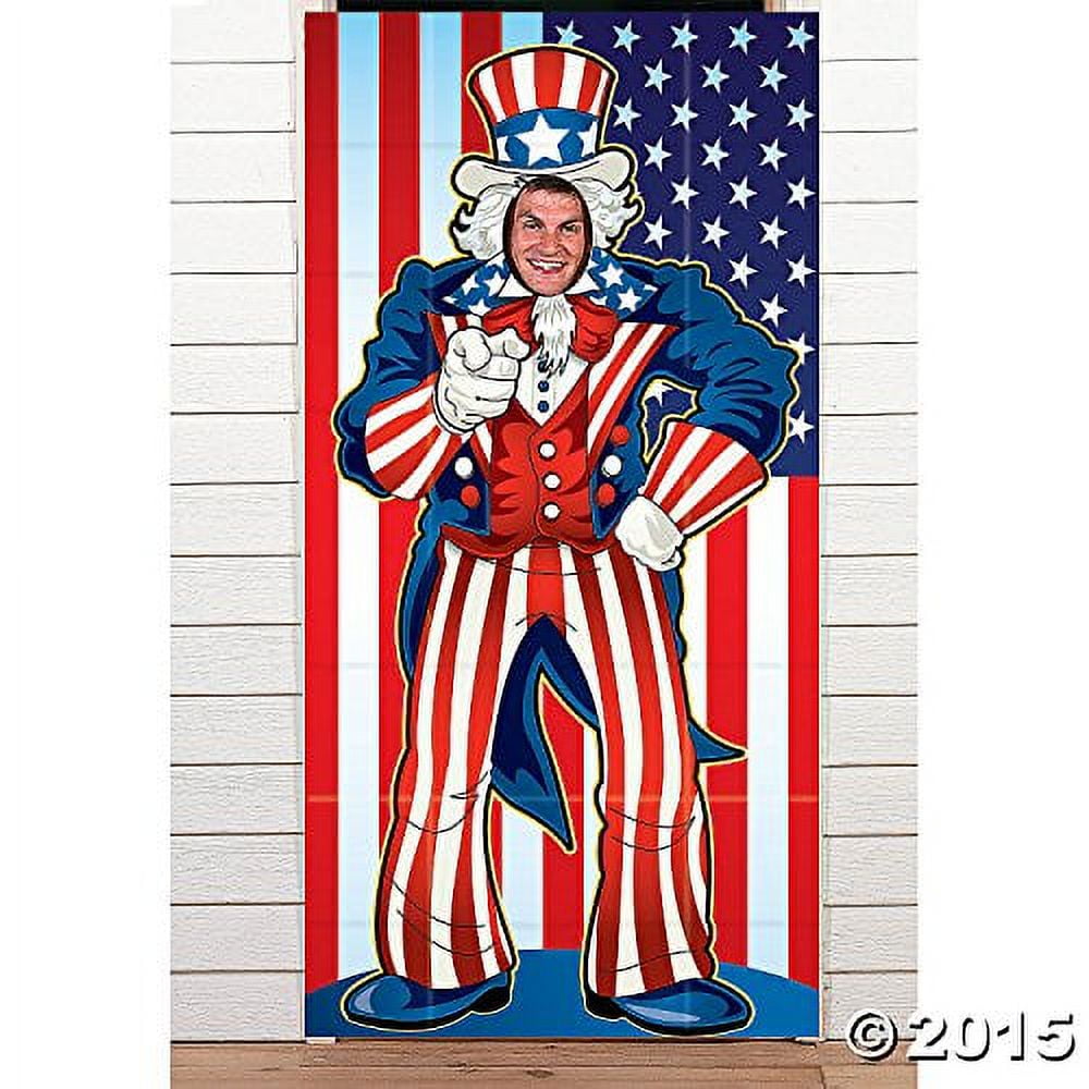 Uncle Sam Photo Door Banner - Party Decor - 1 Piece - Walmart.com