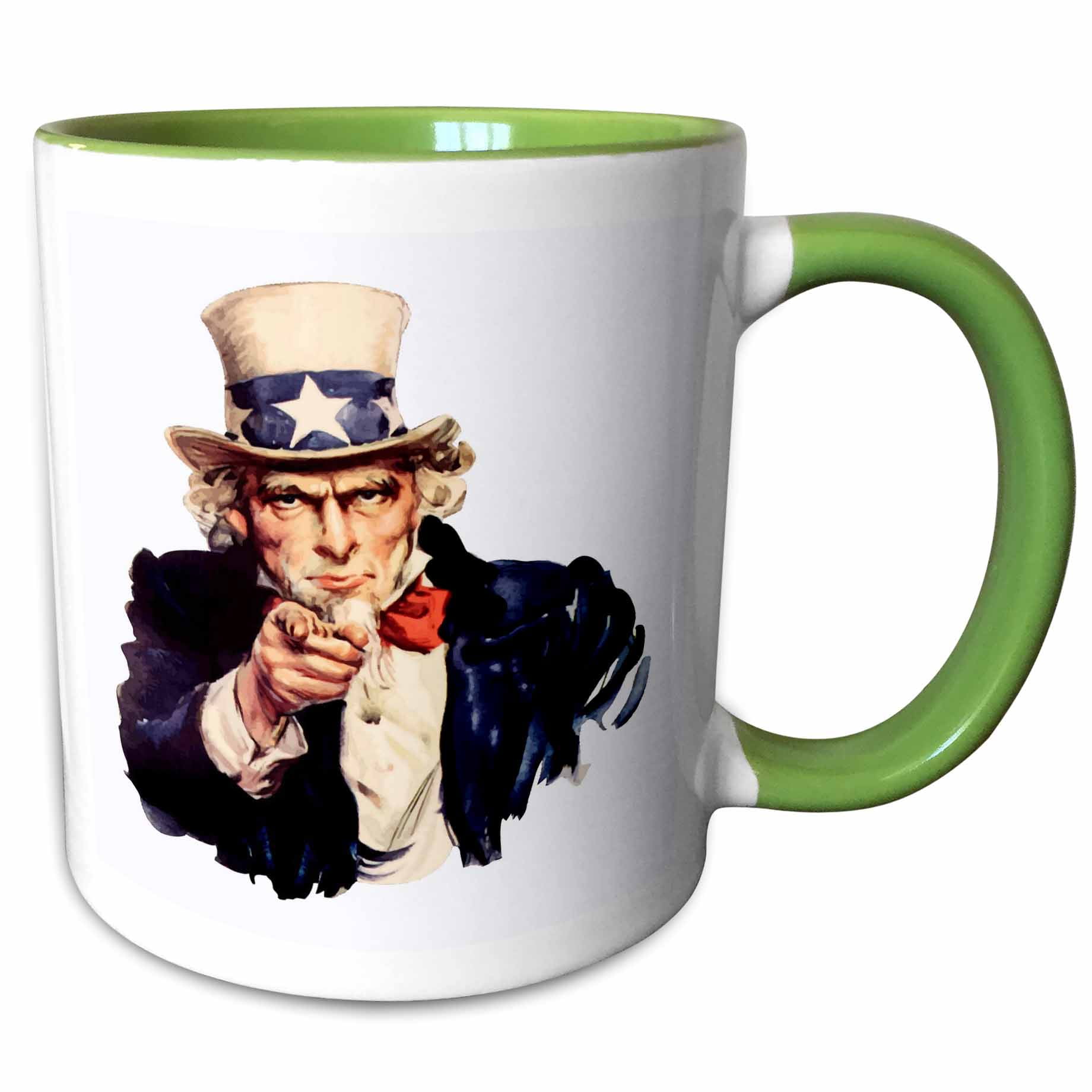 3drose, Uncle Sam Pointing Finger Vector White Background, 15oz Two ...