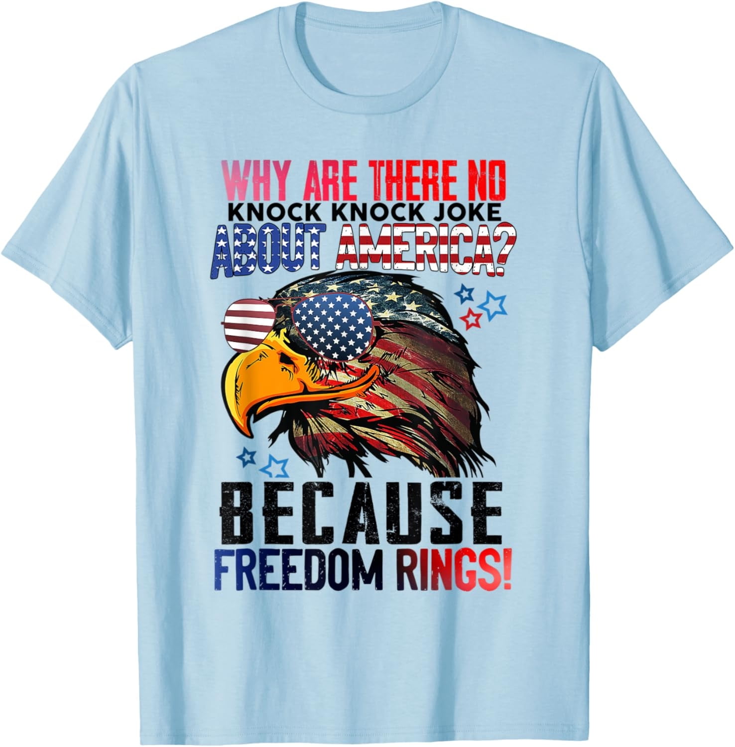 Uncle Sam Style Tee, July 4 Graphic Cotton Shirt for Men & Women ...