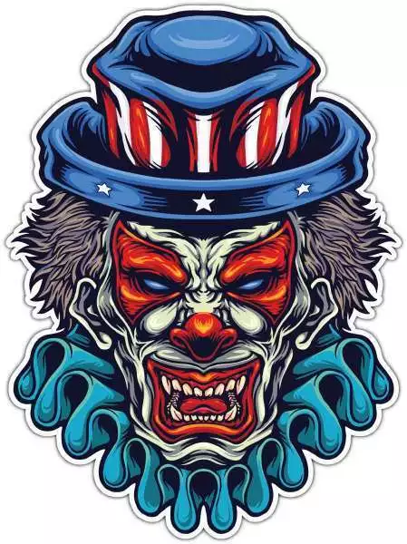 Uncle Sam Usa Hat Evil Clown United States Car Stickerphone Decal Water ...