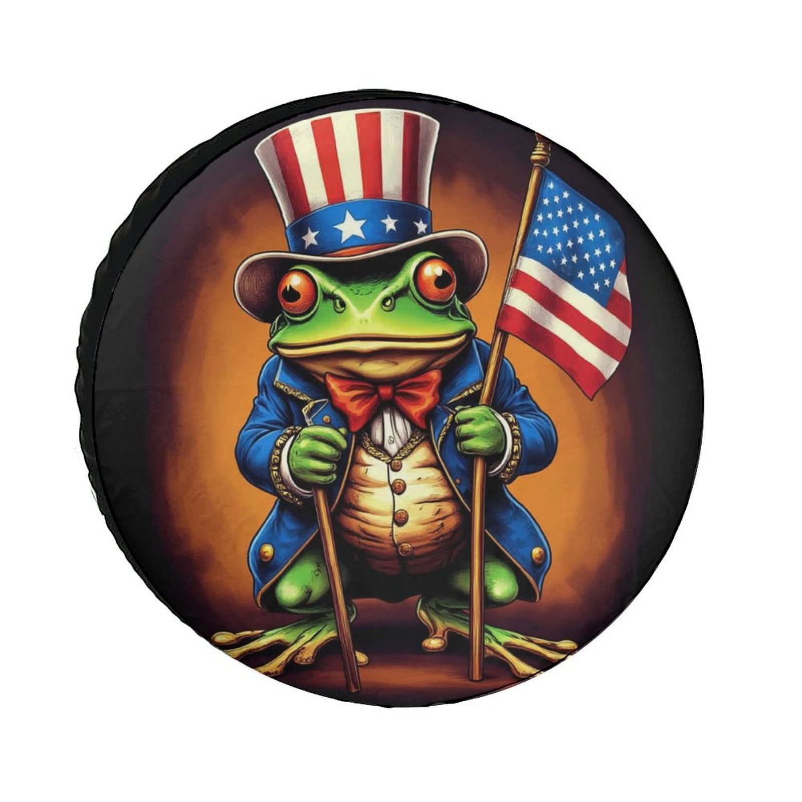 Uncle Sam the Frog Spare Tire Cover 14-16inch Universal Wheel Tire ...
