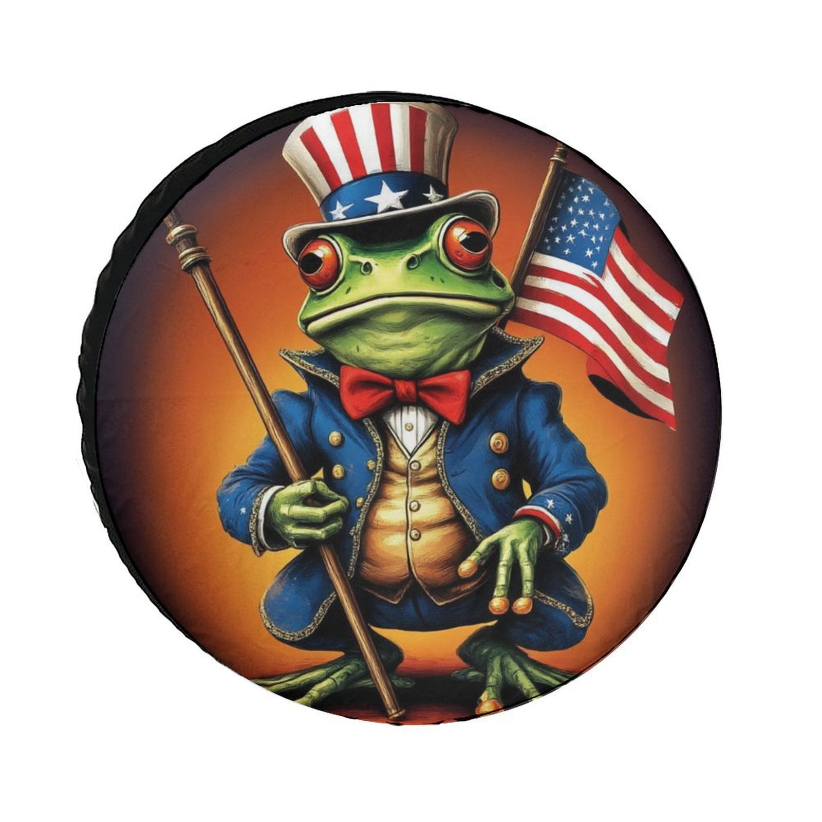 Uncle Sam the Frog Spare Tire Cover 14-16inch Universal Wheel Tire ...
