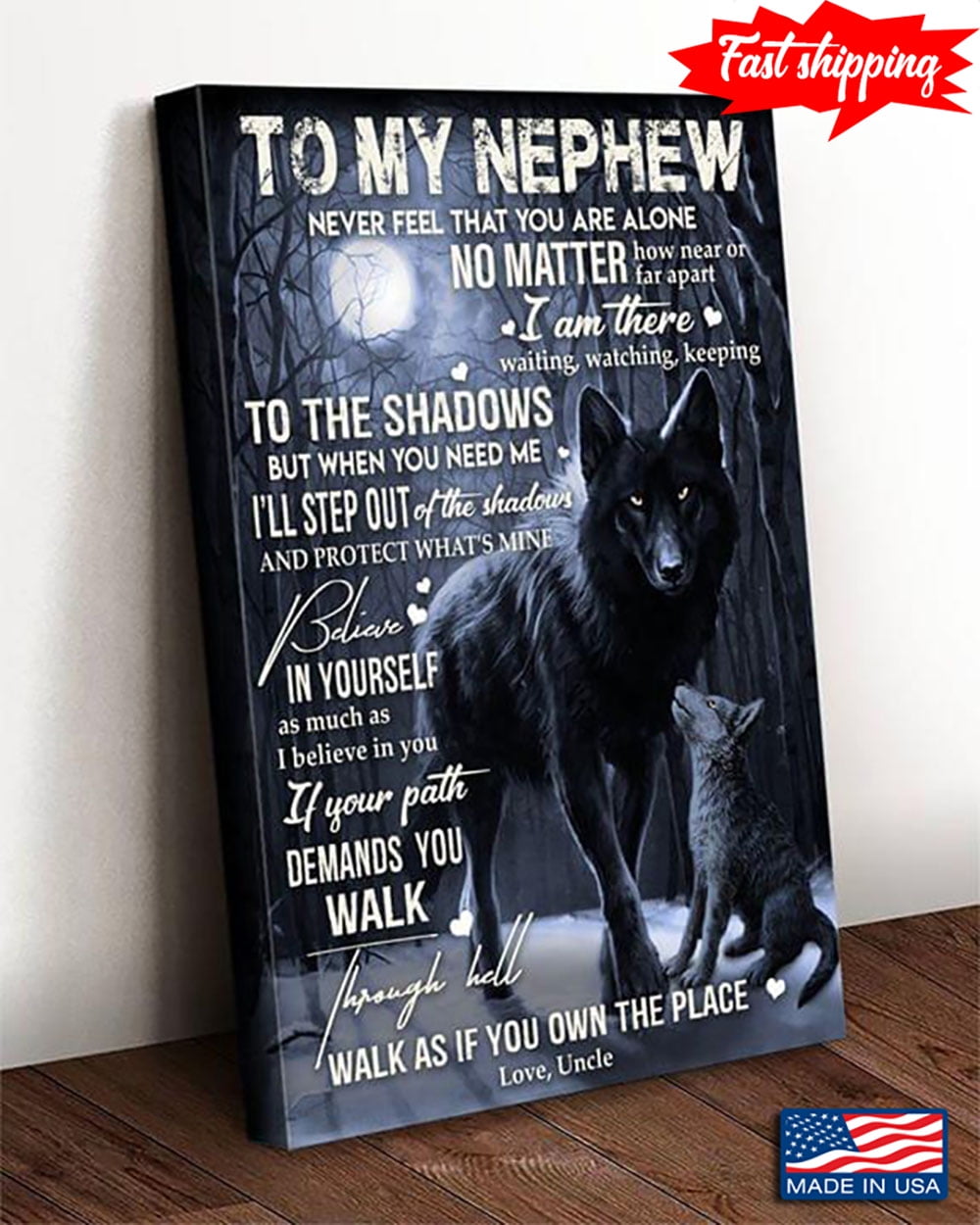 Uncle Wolf & Baby Wolf To My Nephew Never Feel That You Are Alone No ...