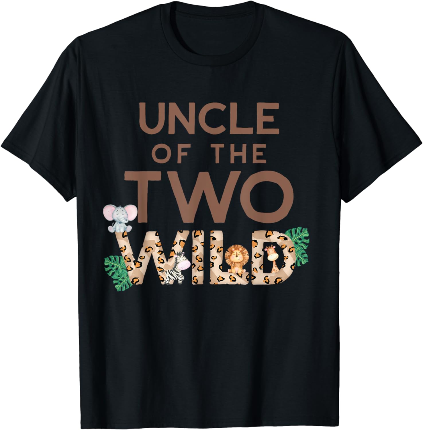 Uncle of The Two Wild Animal Safari 2nd Birthday Theme T-Shirt ...