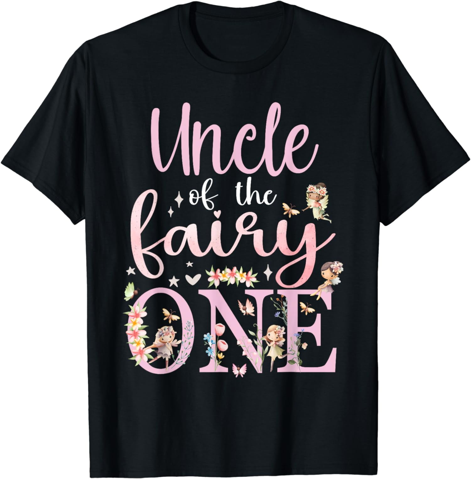 Uncle of the Fairy One Tio 1st Birthday Party Family T-Shirt - Walmart.com