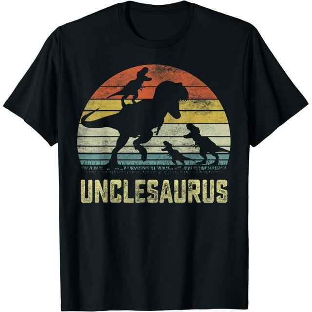 Uncle saurus T Rex Dinosaur Uncle 3 kids Family Matching T-Shirt ...