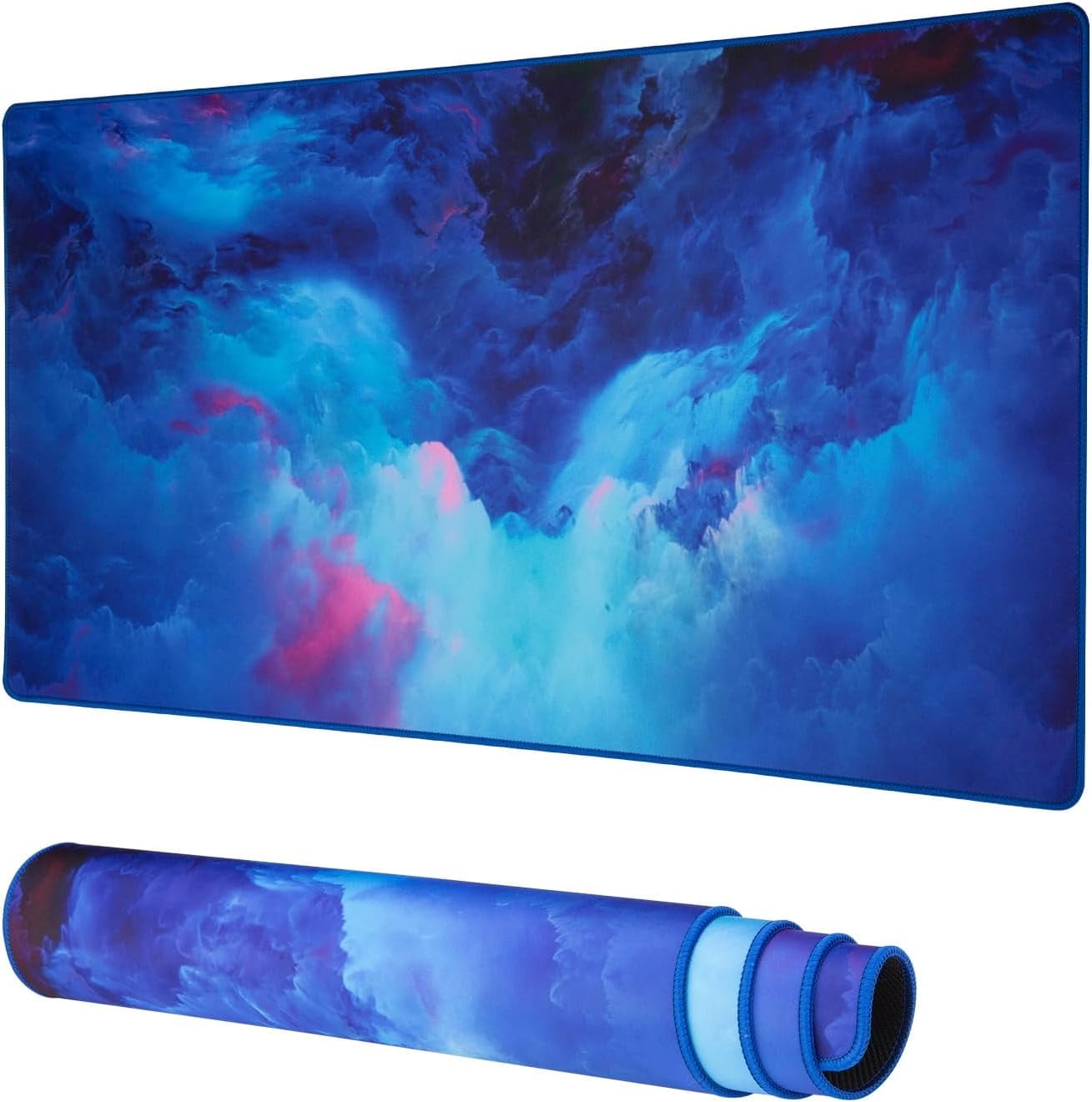 Unclear Misty Cloud Pattern Large Gaming Mouse Pad Desk Pad,35.43"x15 ...