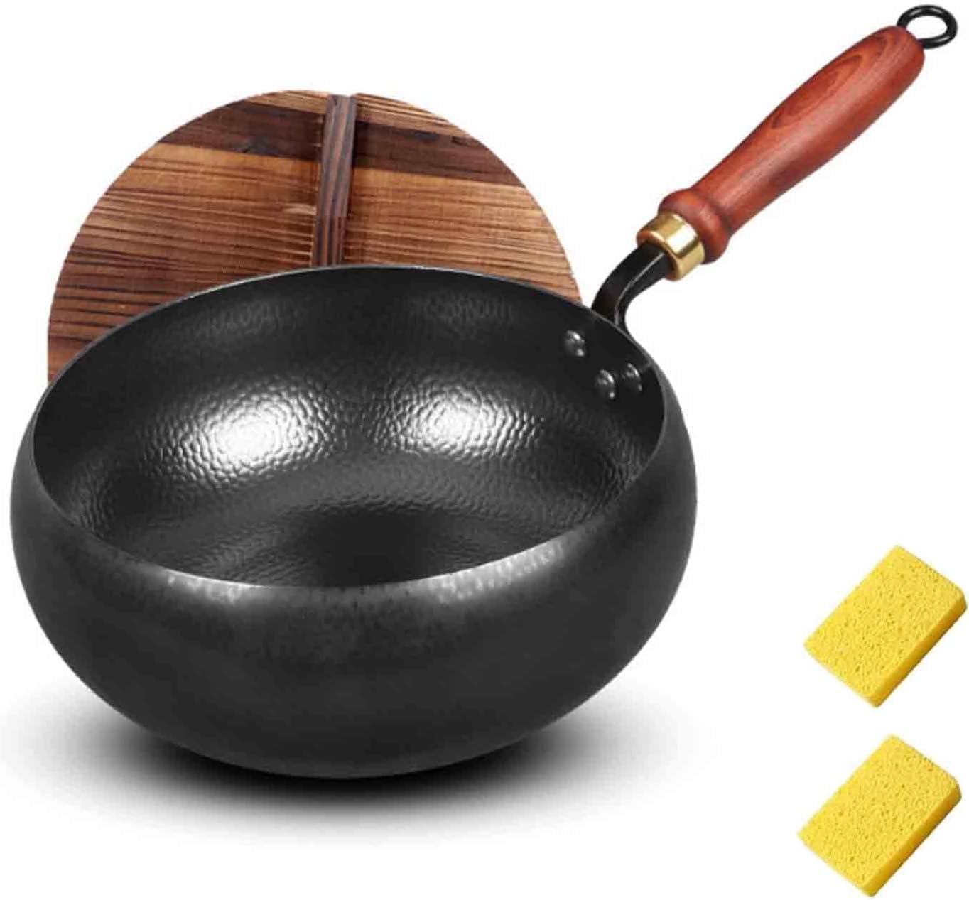 Uncoated Iron Pan, Japanese Hand-Forged Non-Stick Iron Pan Without ...