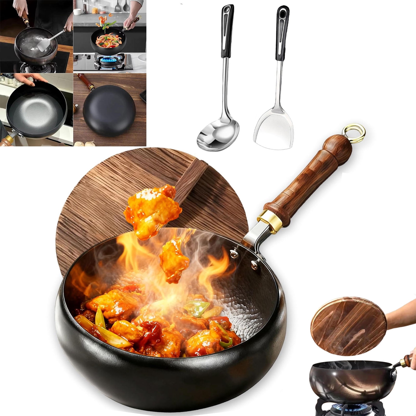 Uncoated Thick Iron Pot, 2026 Upgrade Japanese Iron Pots for Cooking ...