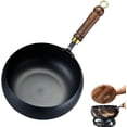 Uncoated Thick Iron Pot, Japanese Iron Pan, Hand-Forged Non-Stick Stir ...
