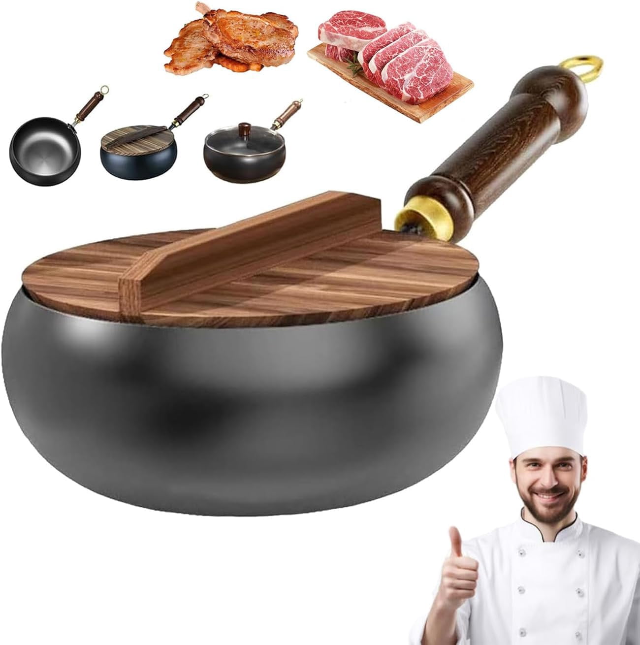 Uncoated Thick Iron Pot, Japanese Iron Pots for Cooking, High Purity ...