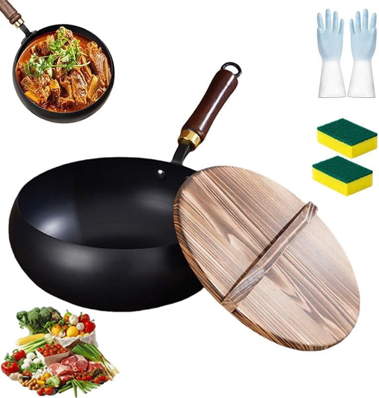 Uncoated Thick Iron Pot, Suntuup Japanese Iron Pan, Suntuup Hand-Forged ...