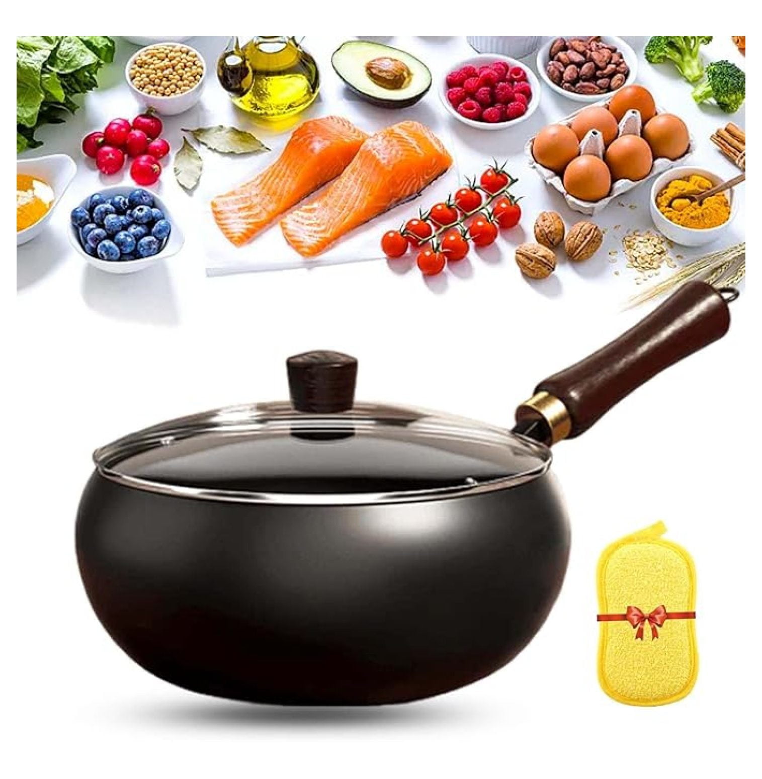 Uncoated Thick Iron Pot, Suntuup Japanese Iron Pan, Uncoating Cast iron ...