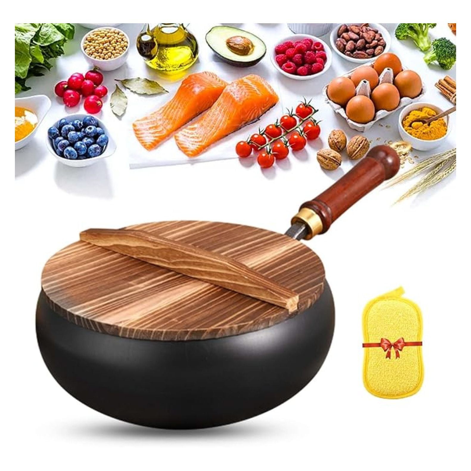 Uncoated Thick Iron Pot, Suntuup Japanese Iron Pan, Uncoating Cast iron ...