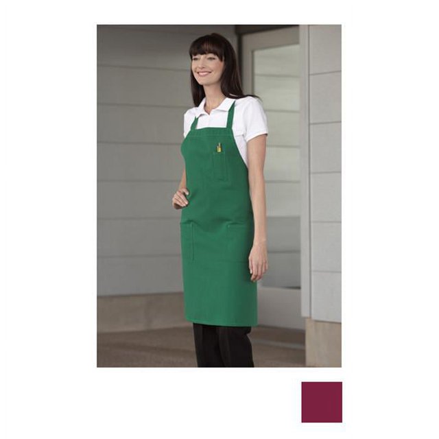 Uncommon Threads 3004-0300 Bib Apron 3 Pockets in Burgundy - Walmart ...