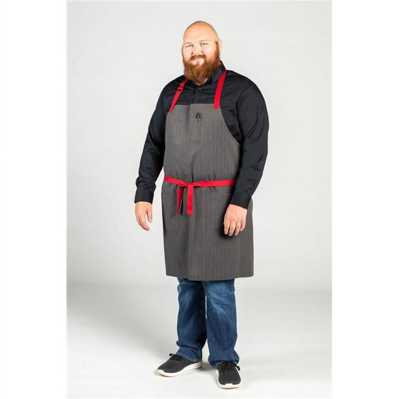 Uncommon Threads 34 x 36 in. Rebel Bib Classic Apron with Red Webbing ...