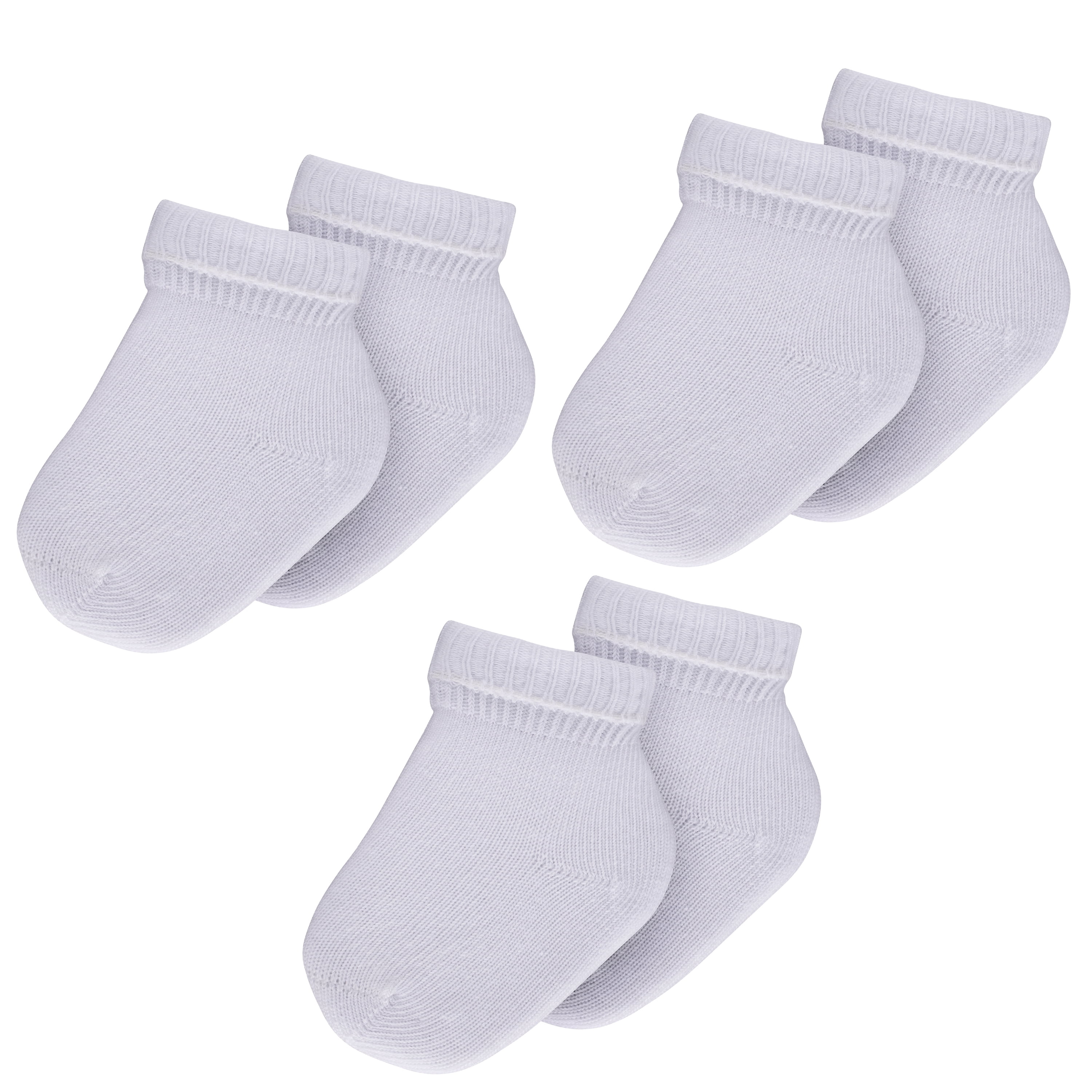 Unconditional Mom Unisex Adjustable Newborn White Socks with Cuff ...