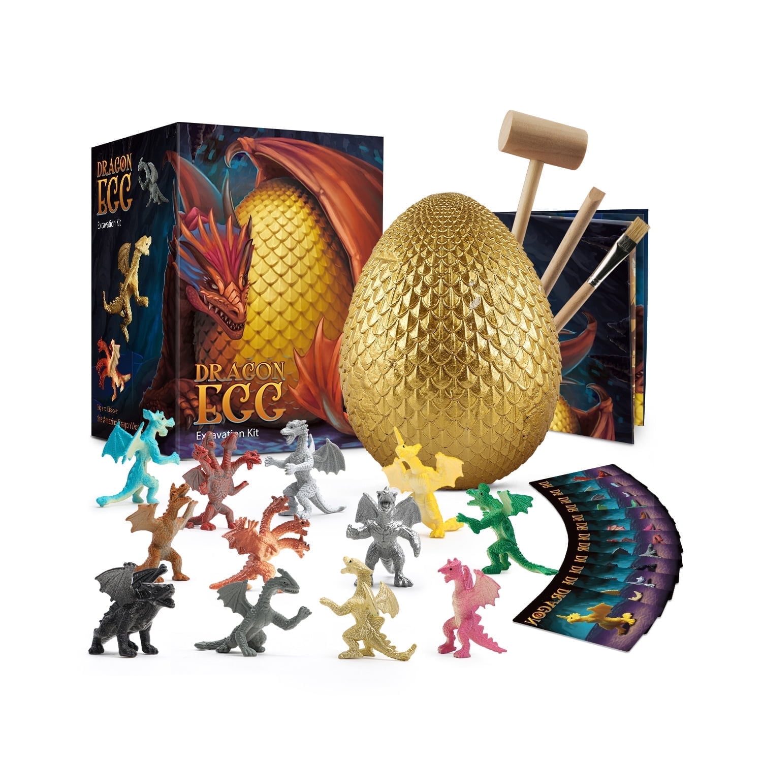 Piano Potato Jumbo Dragon Egg Dig Kit for Kids - 12 Pcs Dragon Toys ...