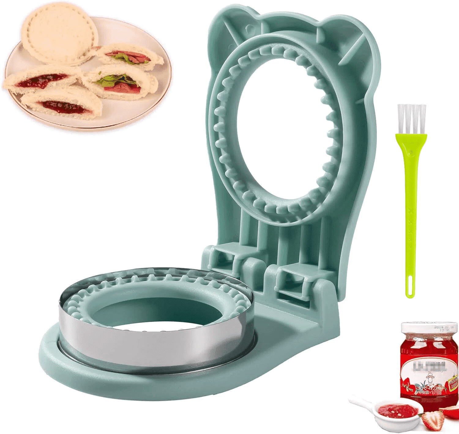 CHICHAUS, Uncrustable Sandwich Maker, 3.7Inch Circle Shape, Light Blue ...