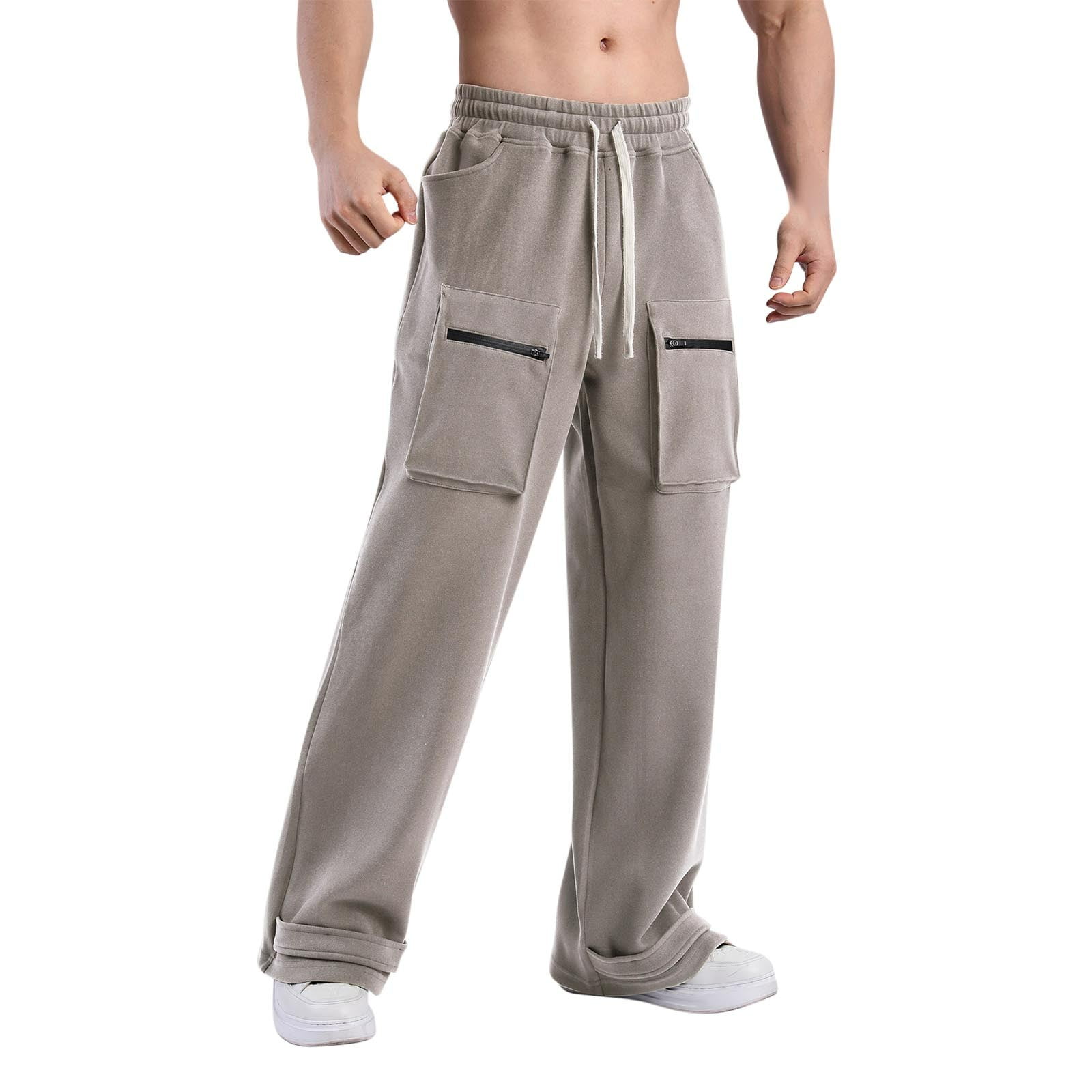 Uncuffed Sweatpants Men Men’S Workout Pants Red Sweatpants Workout ...