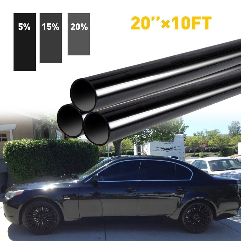 Uncut Window Tint VLT Film Heat Reduce Block Shade Blackout Mirror Home ...