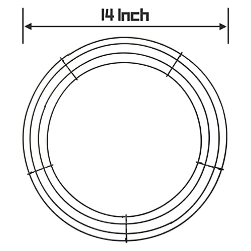 Und 14 H Wire Wreath Frame Metal Round Wreath Form Making Rings Green ...