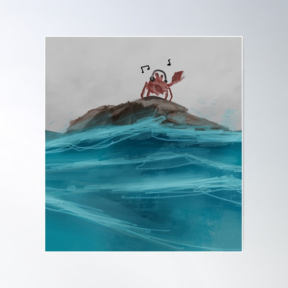 Unda Da Sea Poster Wall Art, Modern Wall Decor For Living Room Bedroom ...