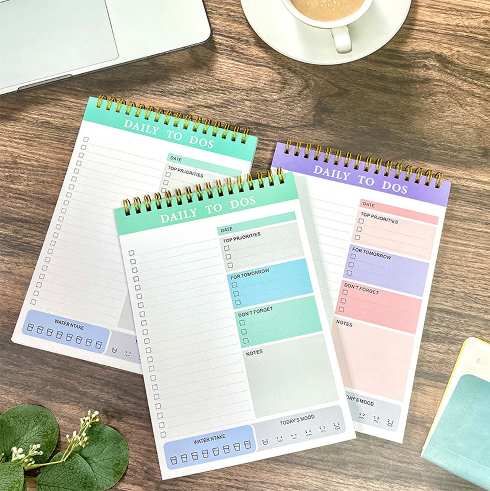 Undated Agenda Notepad Task List Organizer, 60 Sheets, Compact Design ...