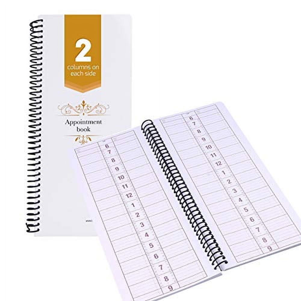 Undated 2-Column Appointment Book - Hourly Weekly Planner for Salon ...