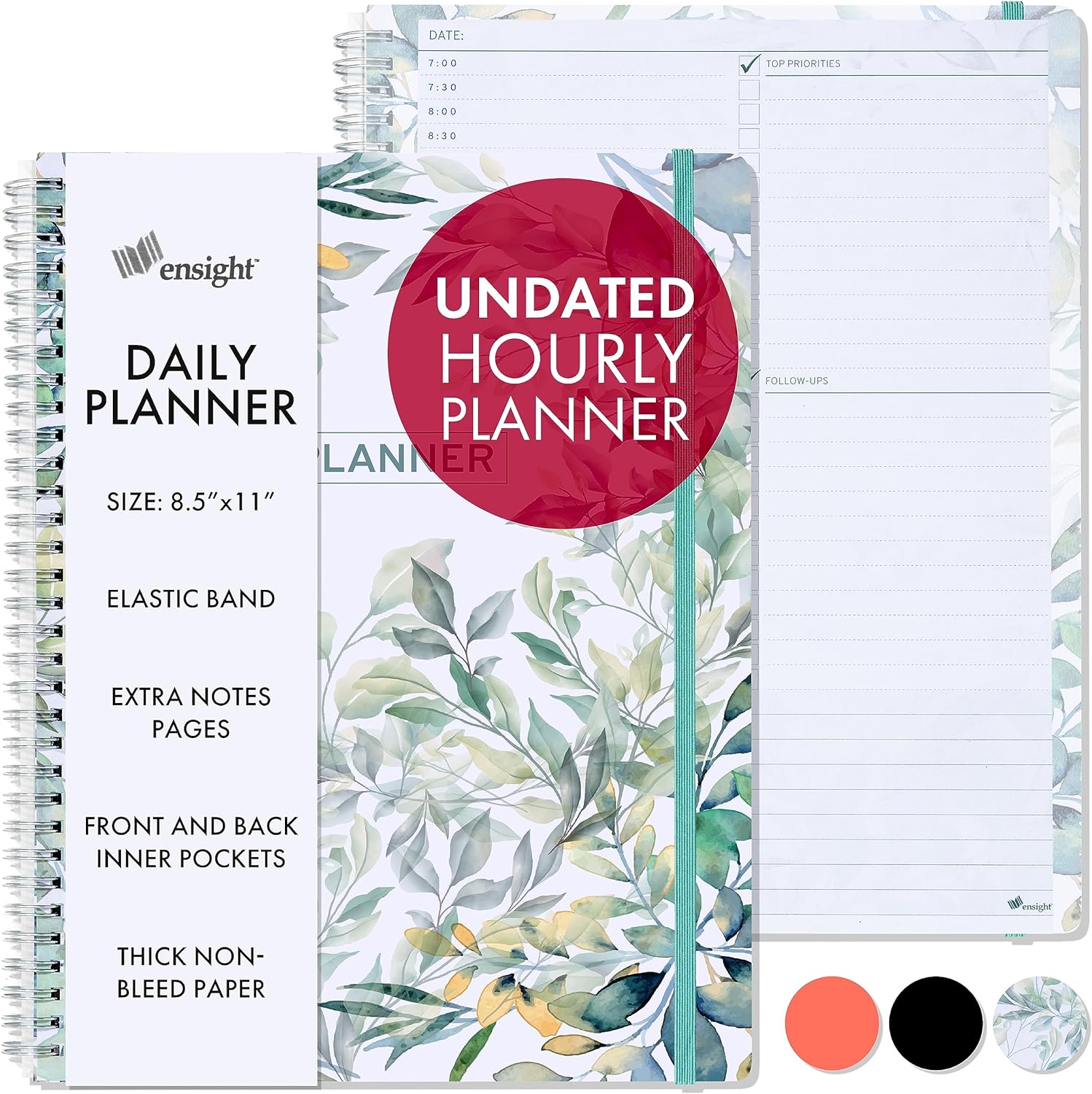 Blueline NotePro Undated Daily Planner, 11 x 8-1/2, Black - Walmart.com