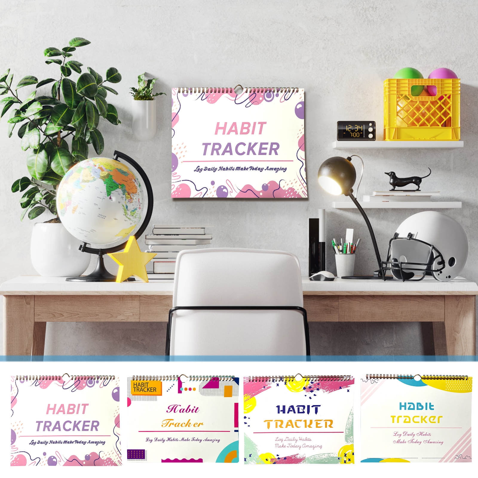 Undated English Habit Self-Discipline Punch Card Planner, Personal ...