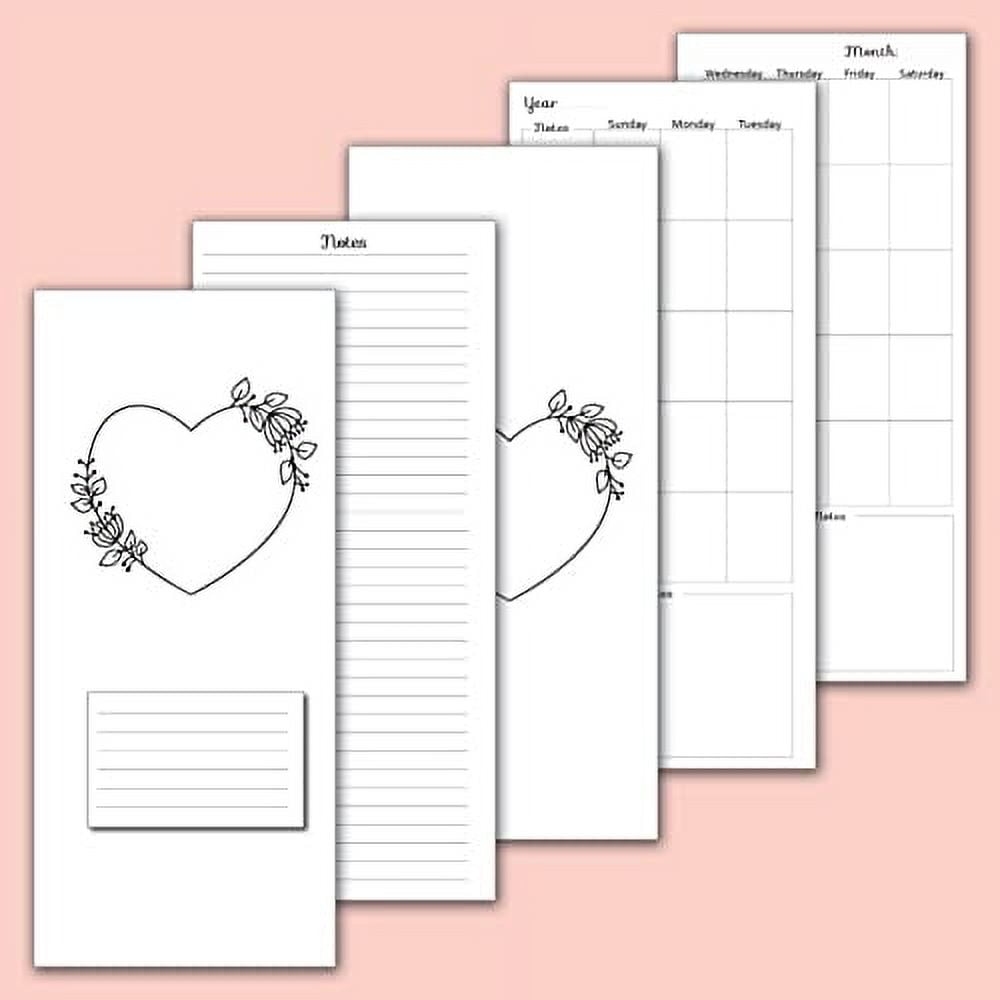 Undated Monthly Calendar Insert Fits 9-Disc Skinny Classic Happy ...