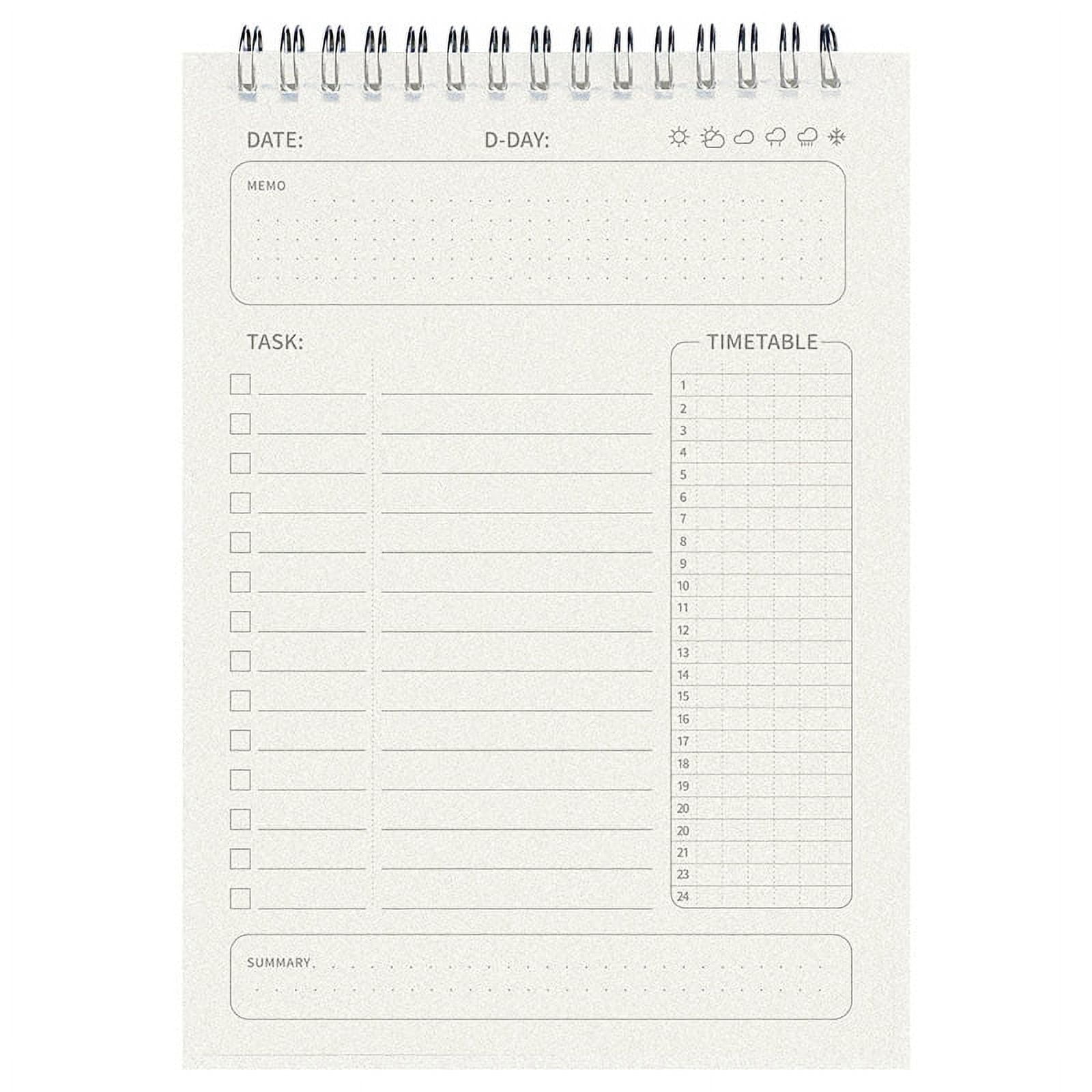 Undated Planner Notepad Tear Off Notepad Portable Planner for Daily ...