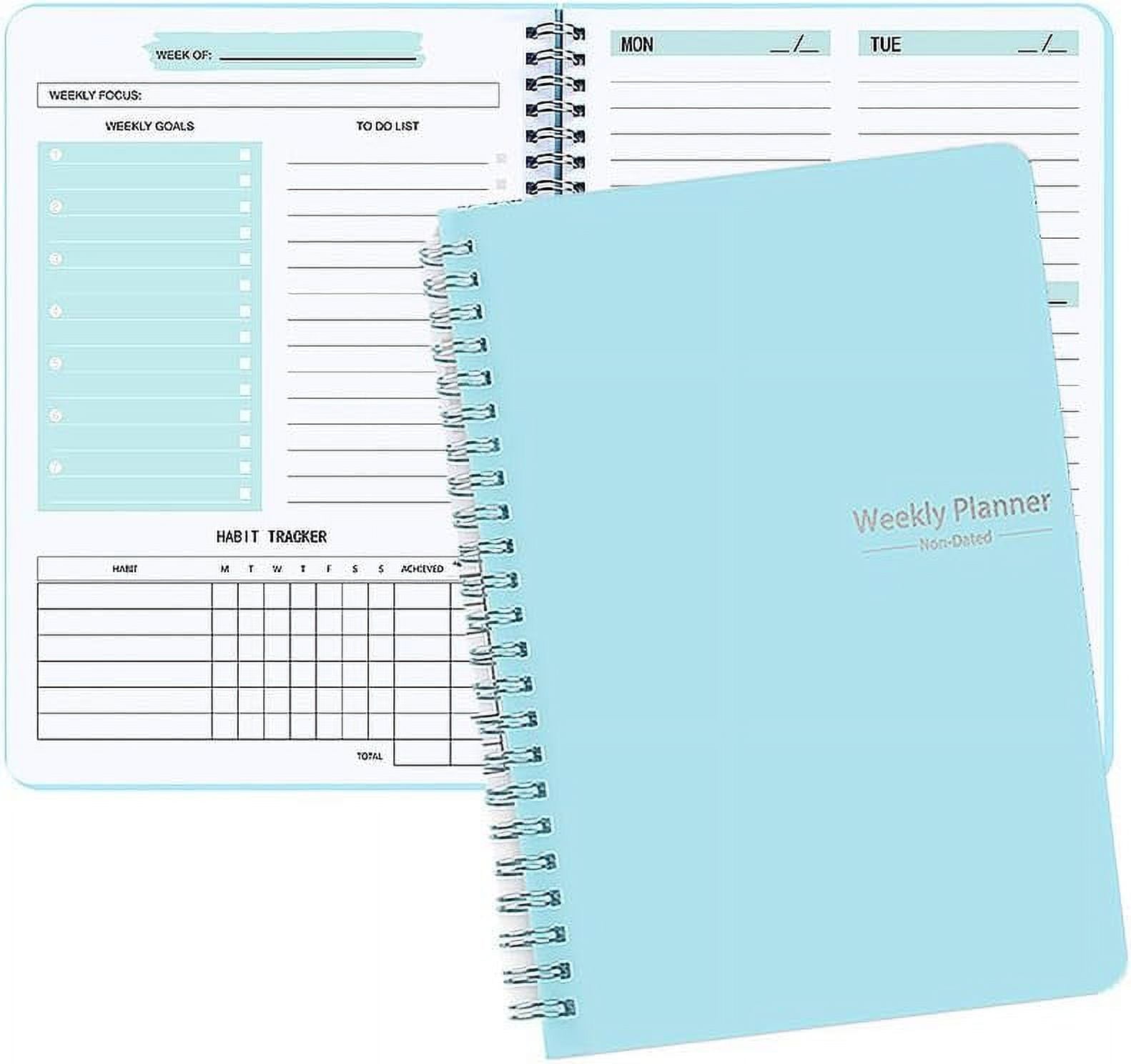 Undated Planner - Weekly Planner Daily Planner Undated, 52 Weeks ...