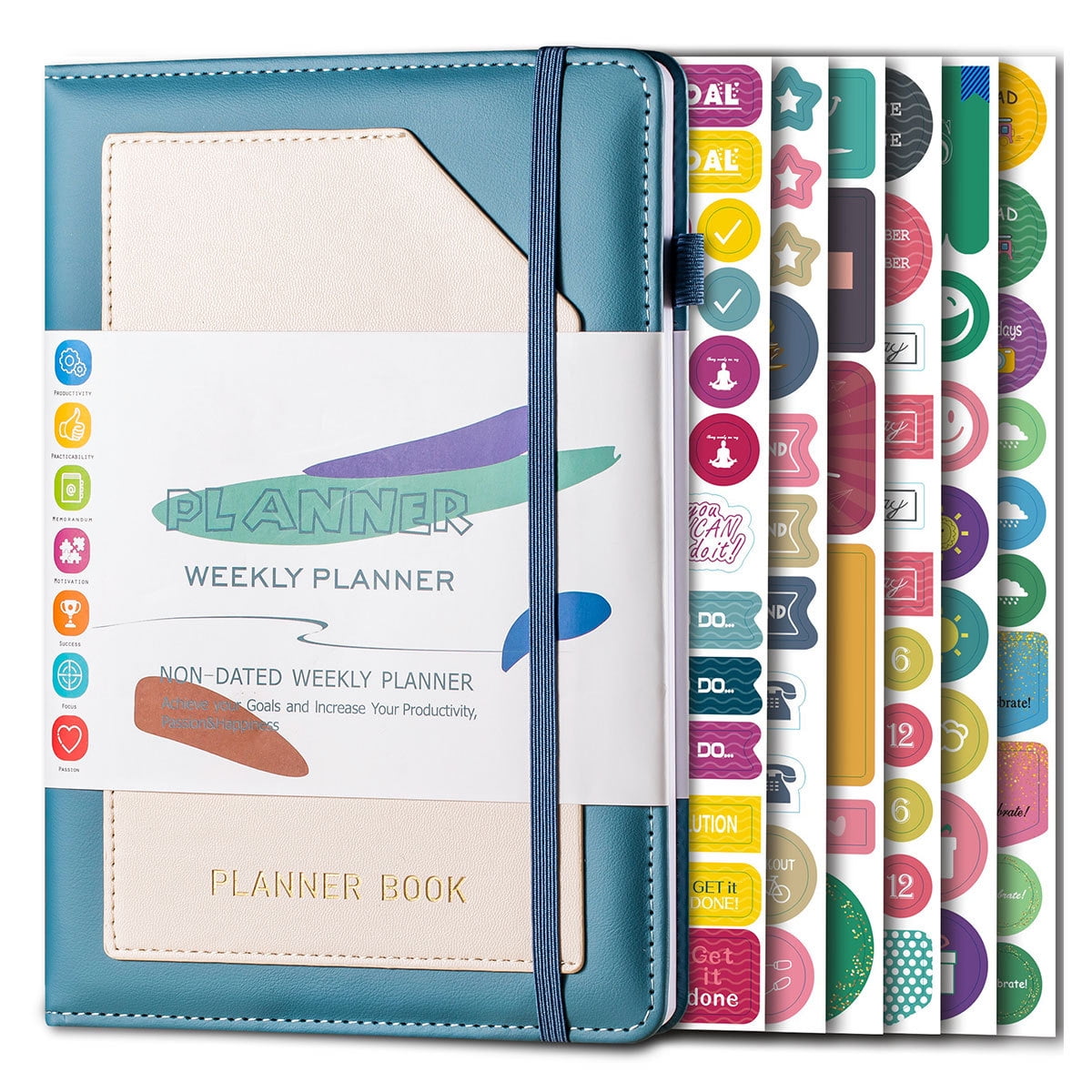 Undated Planner Weekly Productivity Daily Planners Agenda Calendar to ...