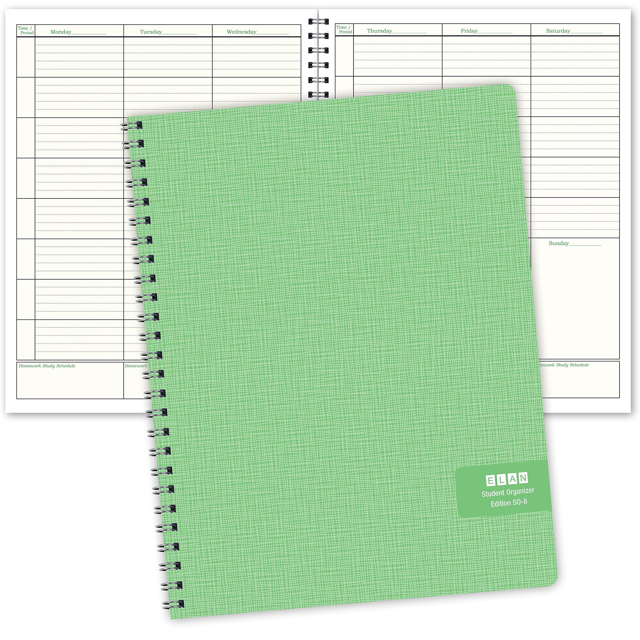 ELAN Undated Middle School Student Organizer, Daily Homework Planner, 8 ...